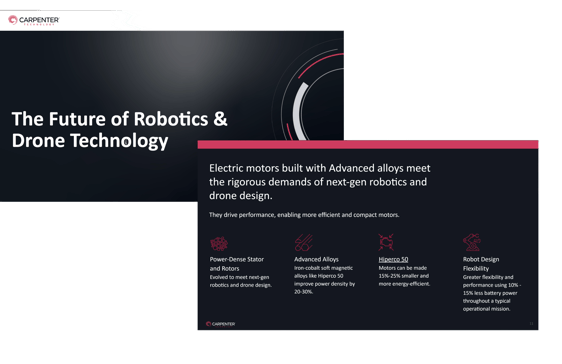 Robotics + Drone Deck | Carpenter Technology